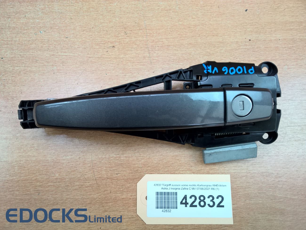 Türgriff aussen vorne rechts Karbongrau RHD Astra J Insignia Opel