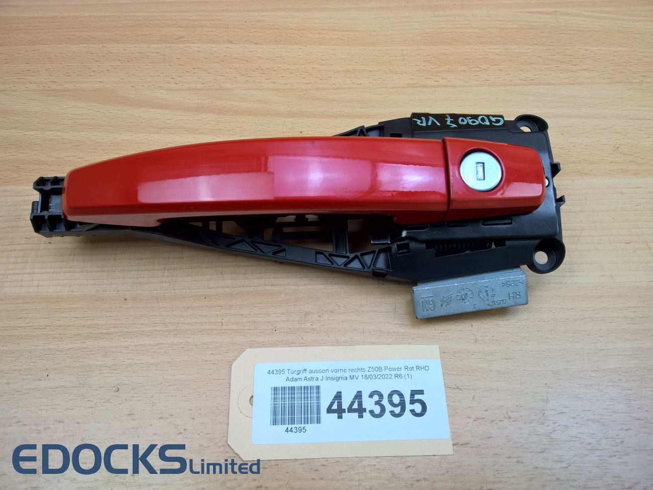 Türgriff aussen vorne rechts Z50B Power Rot RHD Adam Astra J Insignia Opel